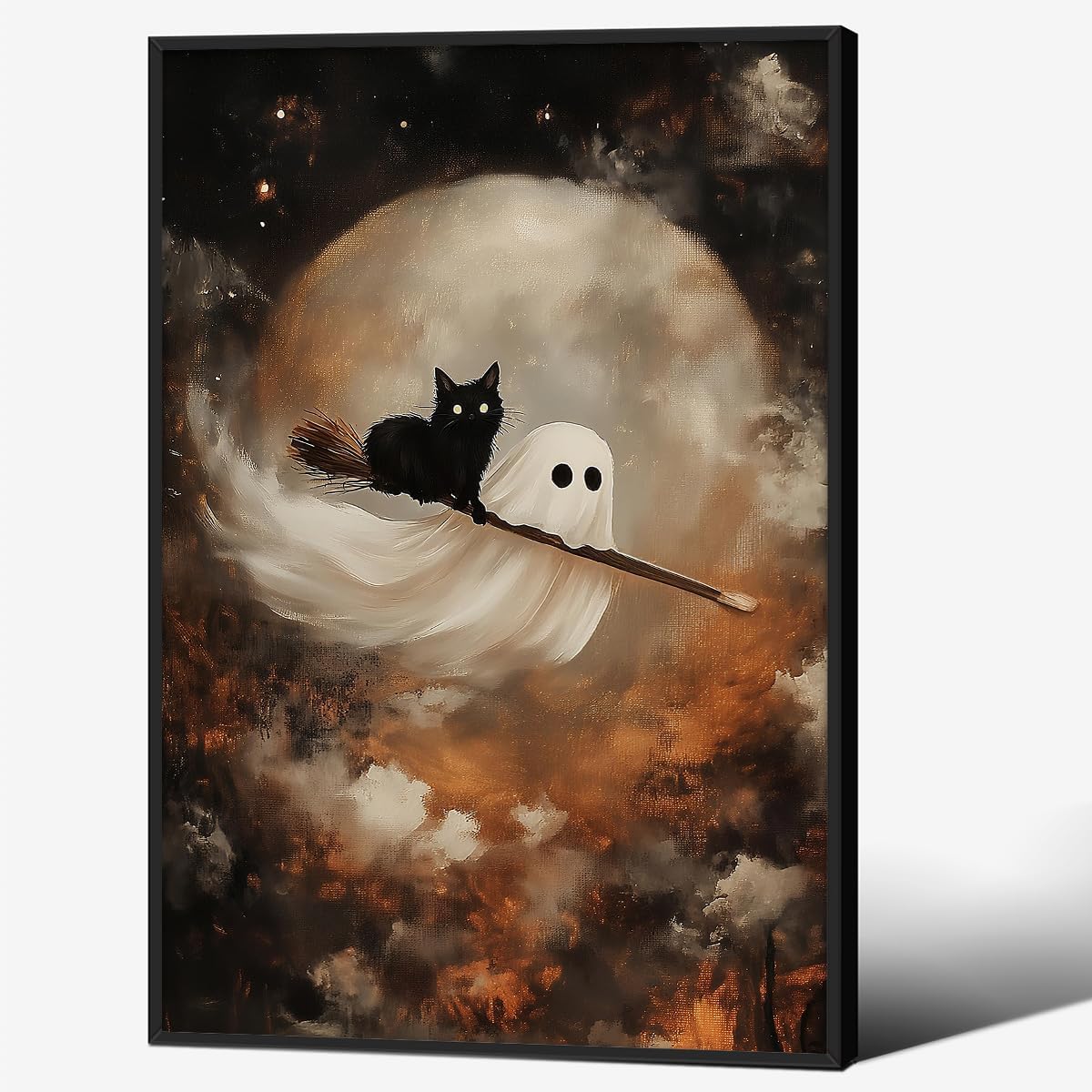 Halloween Canvas Wall Art Vintage Ghost Laundry Posters Muted Farmhouse ...