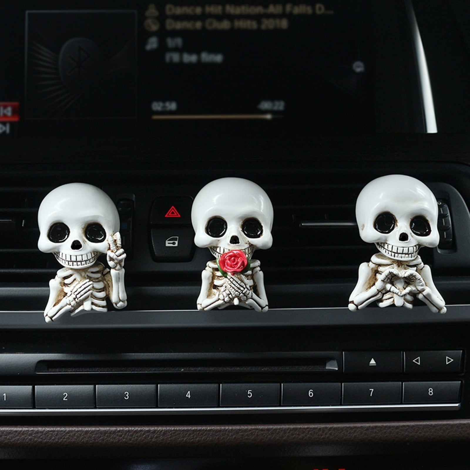 Halloween Car Bust Ghost Three Car Aromatherapy Resin Skull Car Decoration, Usupdd 2025 ...