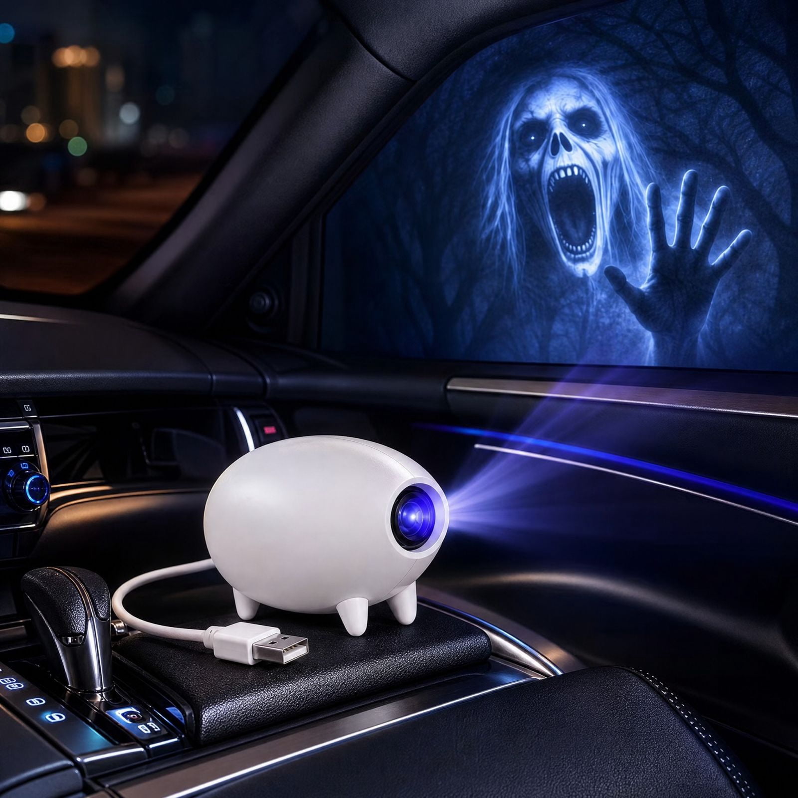 Halloween Car Window Projector, Animated Car Decor Projection Light for ...