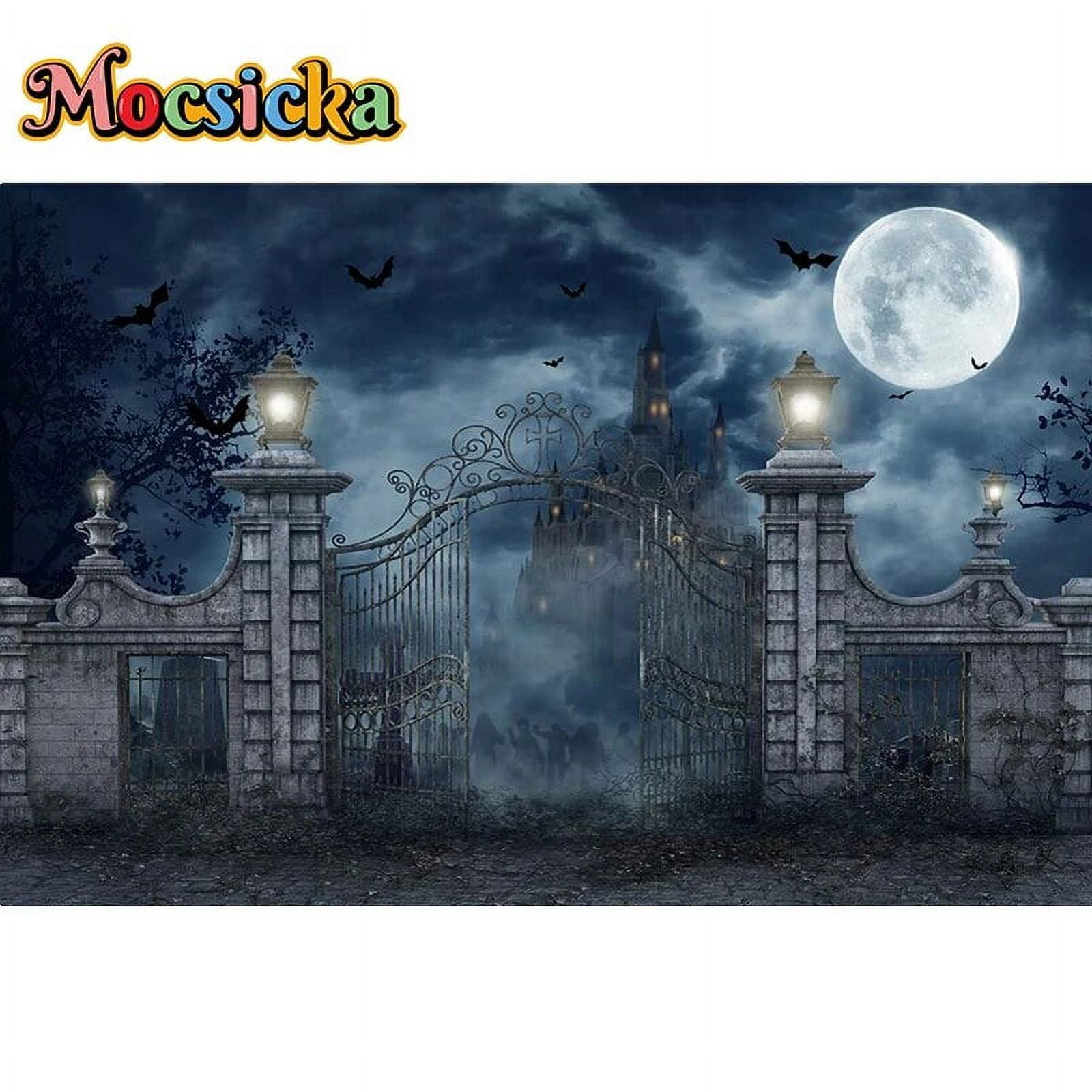 Halloween Carnival Party Background Horror Cemetery Pumpkin Lantern ...