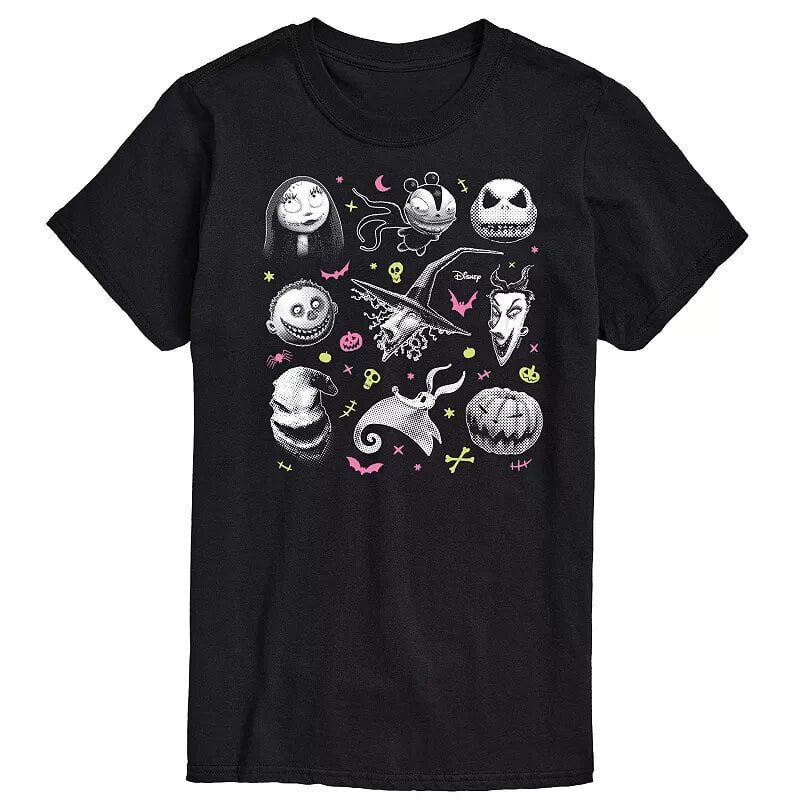 Halloween Cartoon Character Faces Spooky Shirt Men - Walmart.com