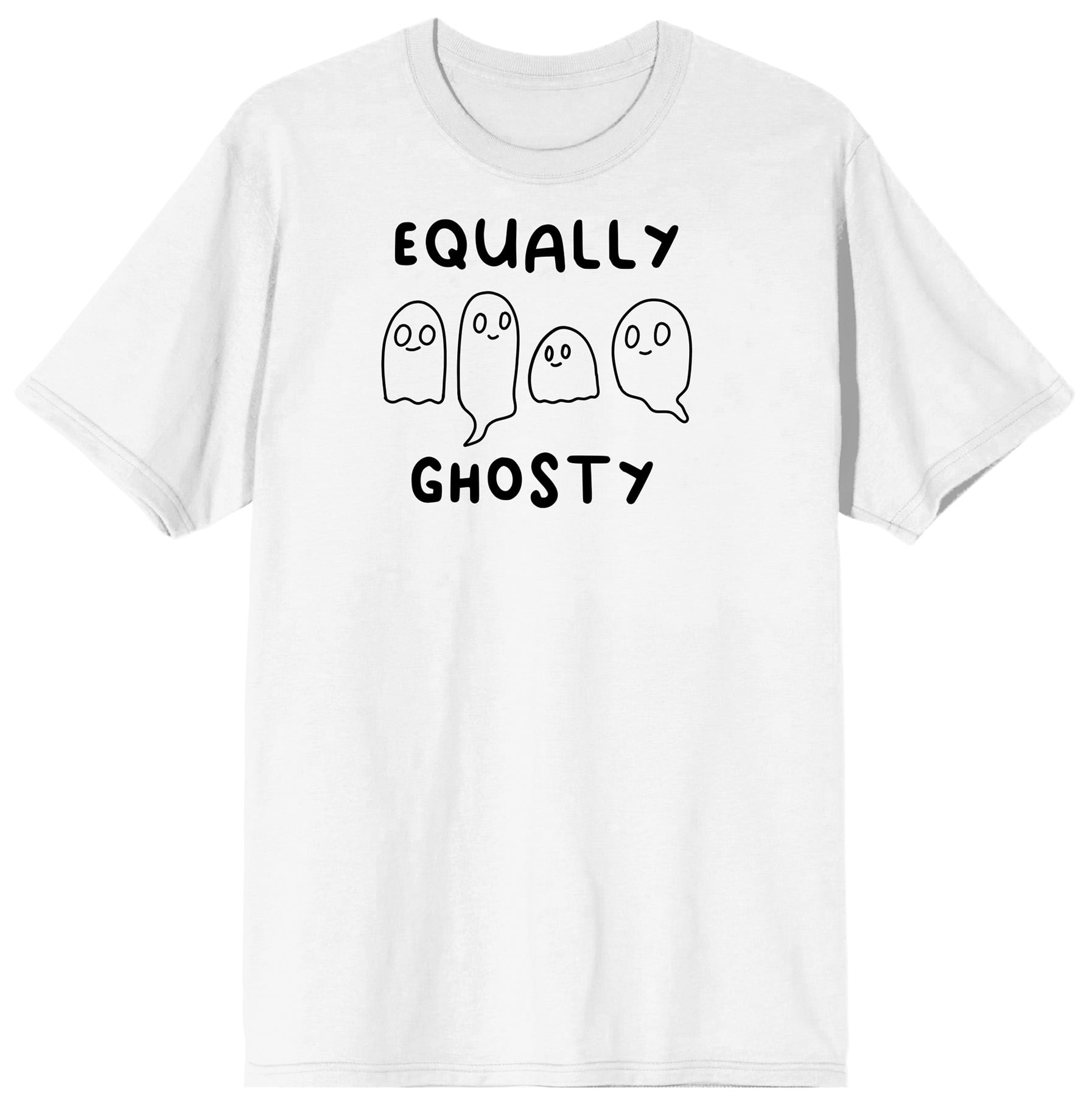Halloween Cartoon Ghosts Equally Ghosty Men's White Graphic Tee - 4XLB ...