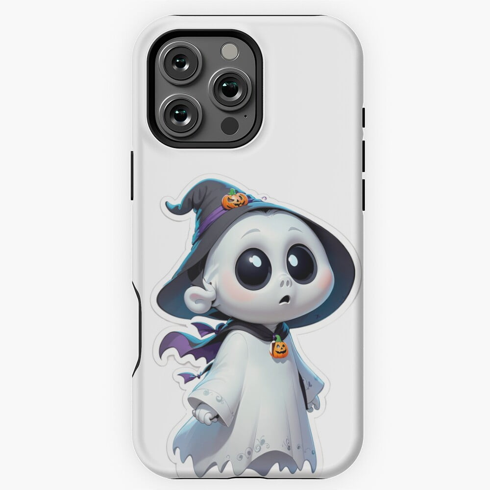 Halloween Cartoon Haunted Ghost Phone Case for iPhone 16 15 14 13 12 11 ...