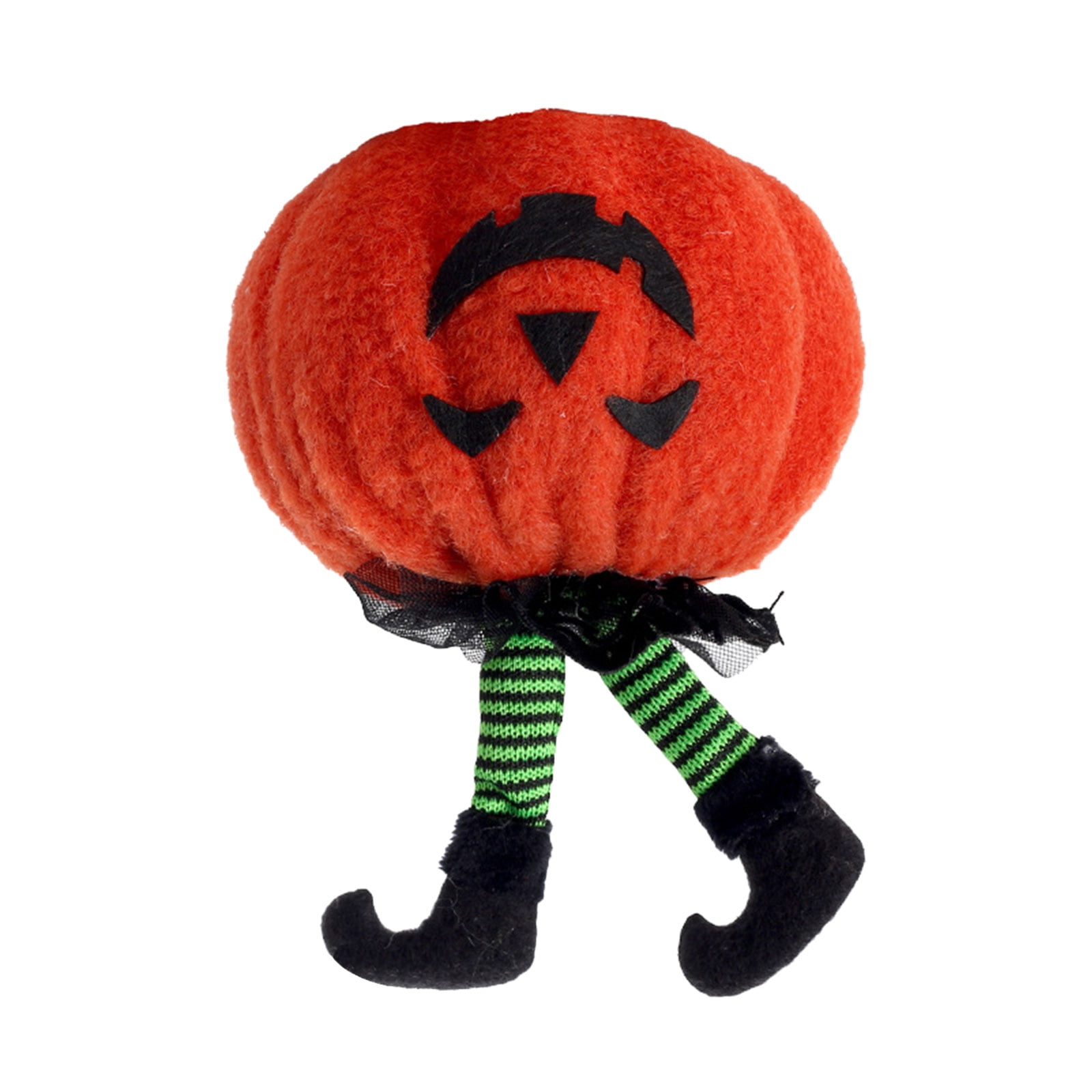 Halloween Cartoon Witches Leg Boot with Pumpkin Plush Figurine Figure ...