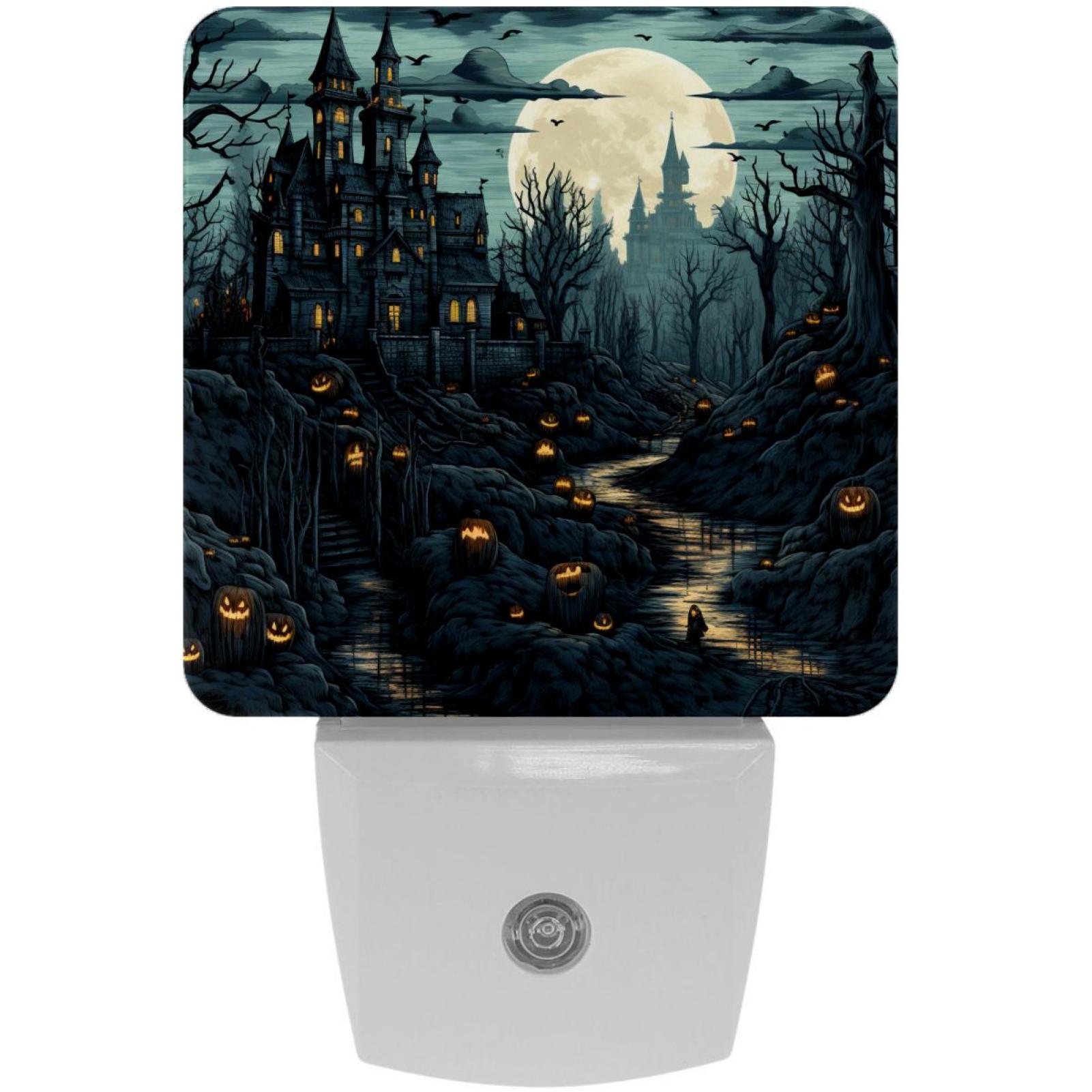 Halloween Castle LED Square Night Lights - Compact and Multifunctional ...