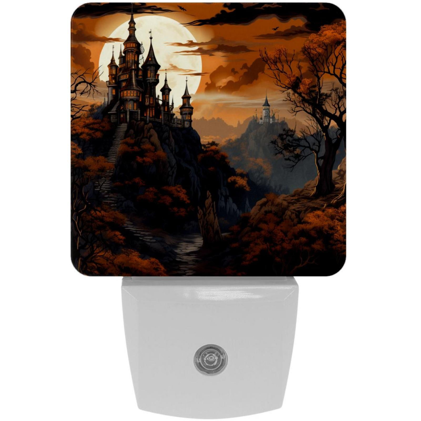 Halloween Castle LED Square Night Lights - Energy Efficient Bedside ...
