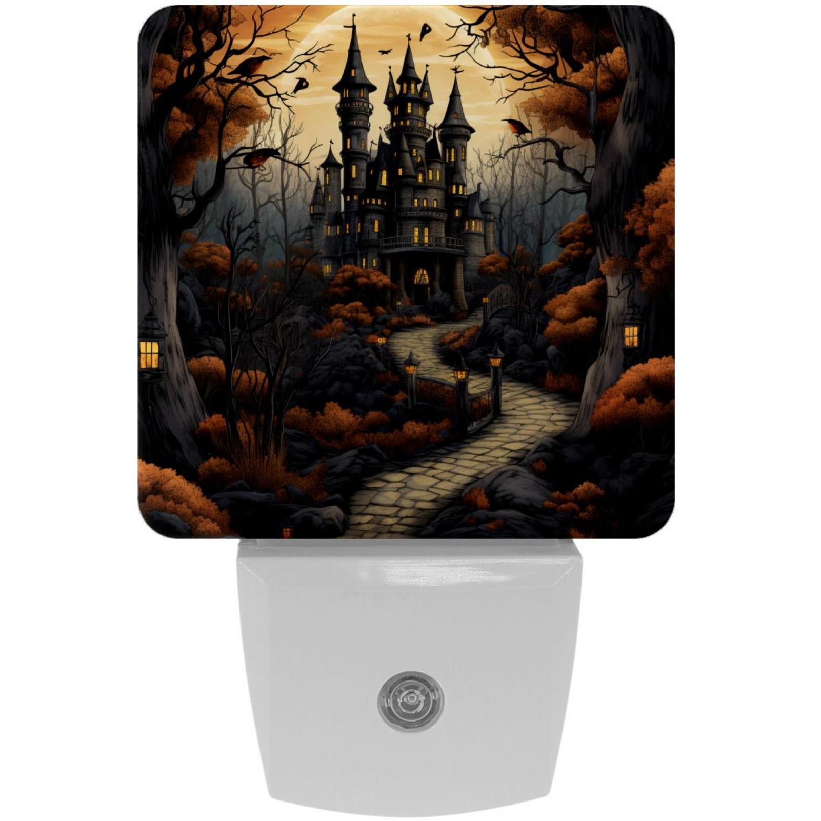 Halloween Castle LED Square Night Lights - Modern and Versatile Plug-in ...