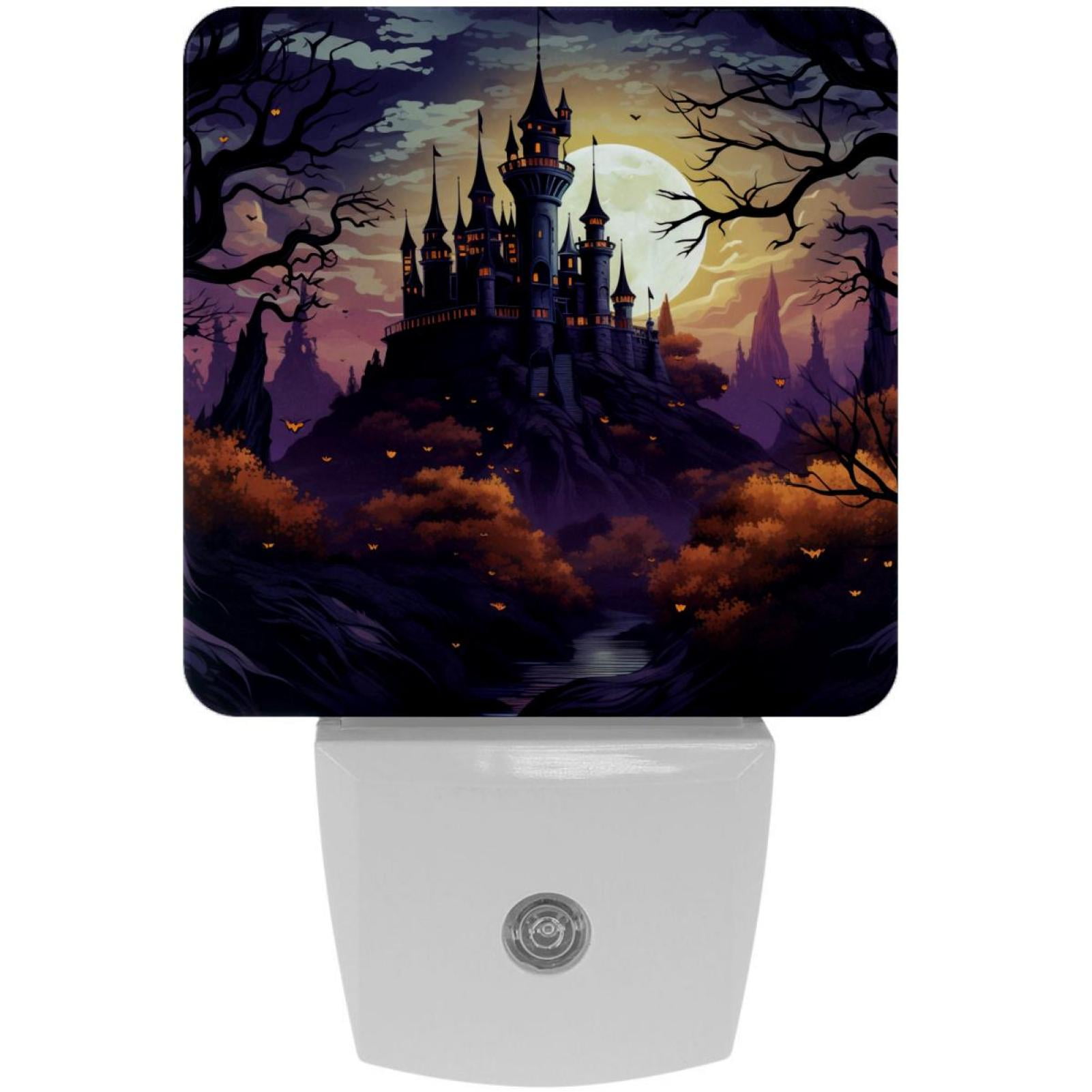 Halloween Castle LED Square Night Lights - Modern and Versatile Plug-in ...