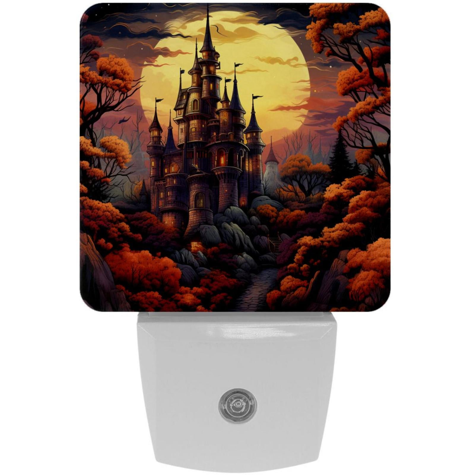 Halloween Castle LED Square Night Lights - Stylish and Energy-Efficient ...