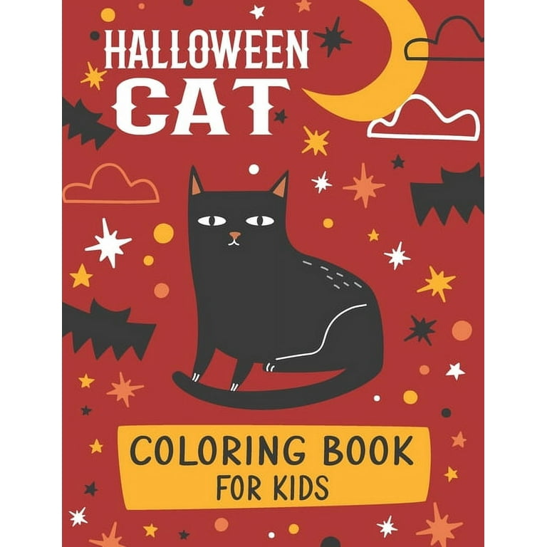 cat halloween coloring book