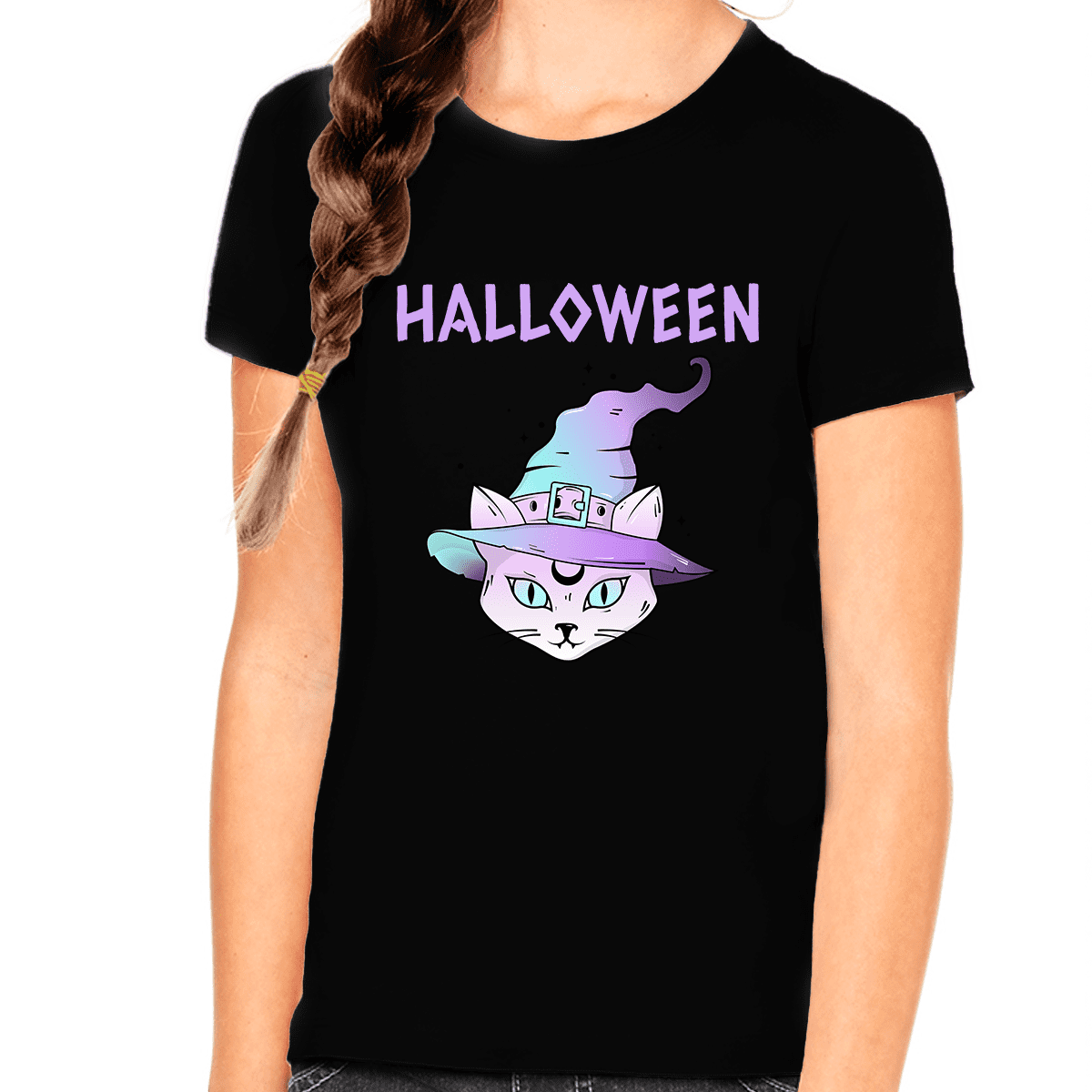 Halloween Cat Cute Halloween Shirts for Girls Cat Shirts Girls ...
