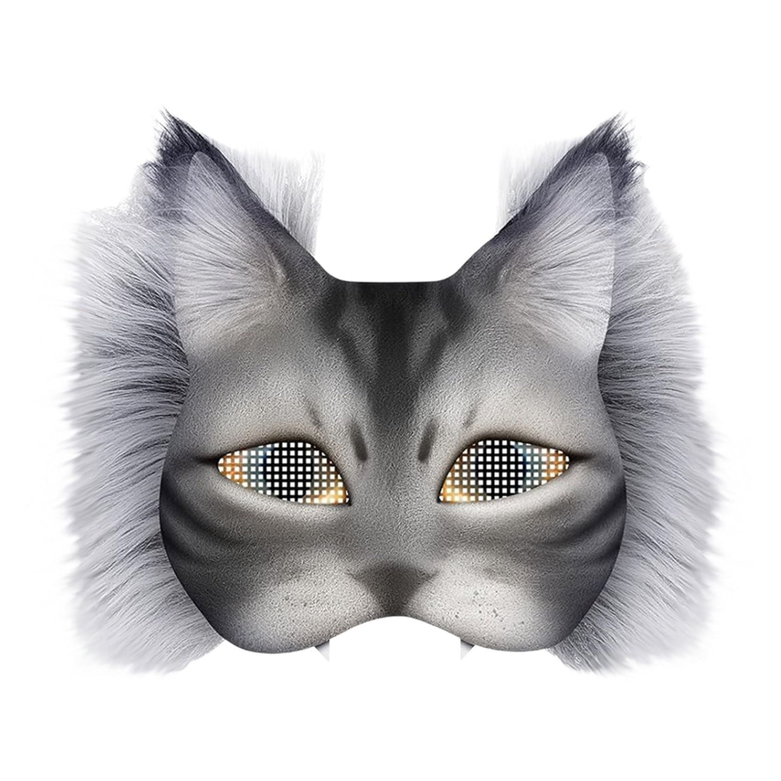 Halloween Cats Mask Kit - Animal Half Face Mask with Faux Fabric for ...