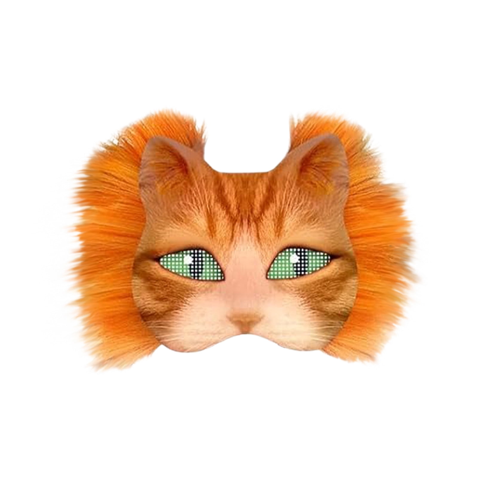 Halloween Cats Mask Kit - Animal Half Face Mask with Faux Fabric for ...