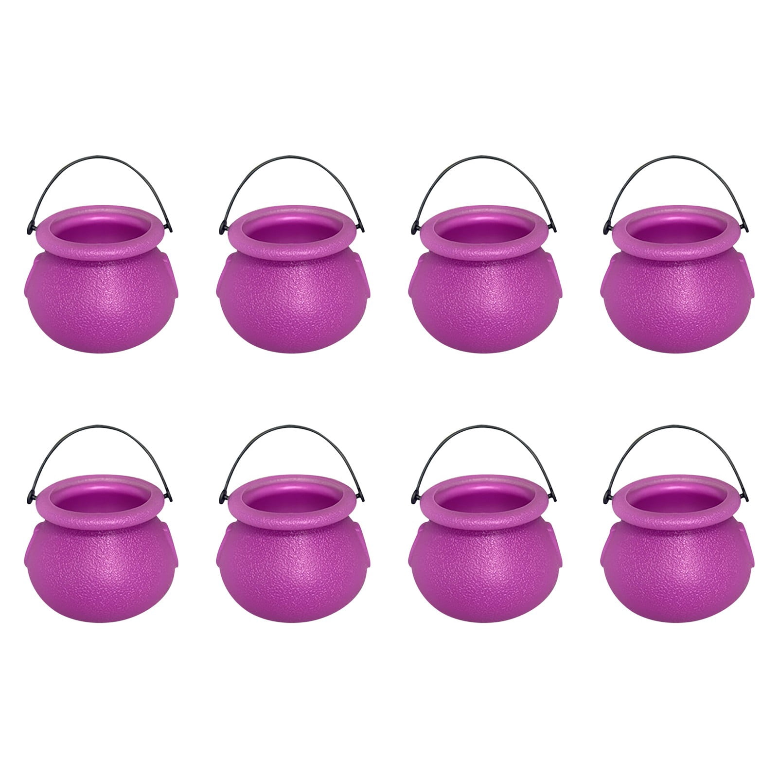 Halloween Cauldrons Set of 8, Mini Cauldron Ornaments Vintage Halloween ...