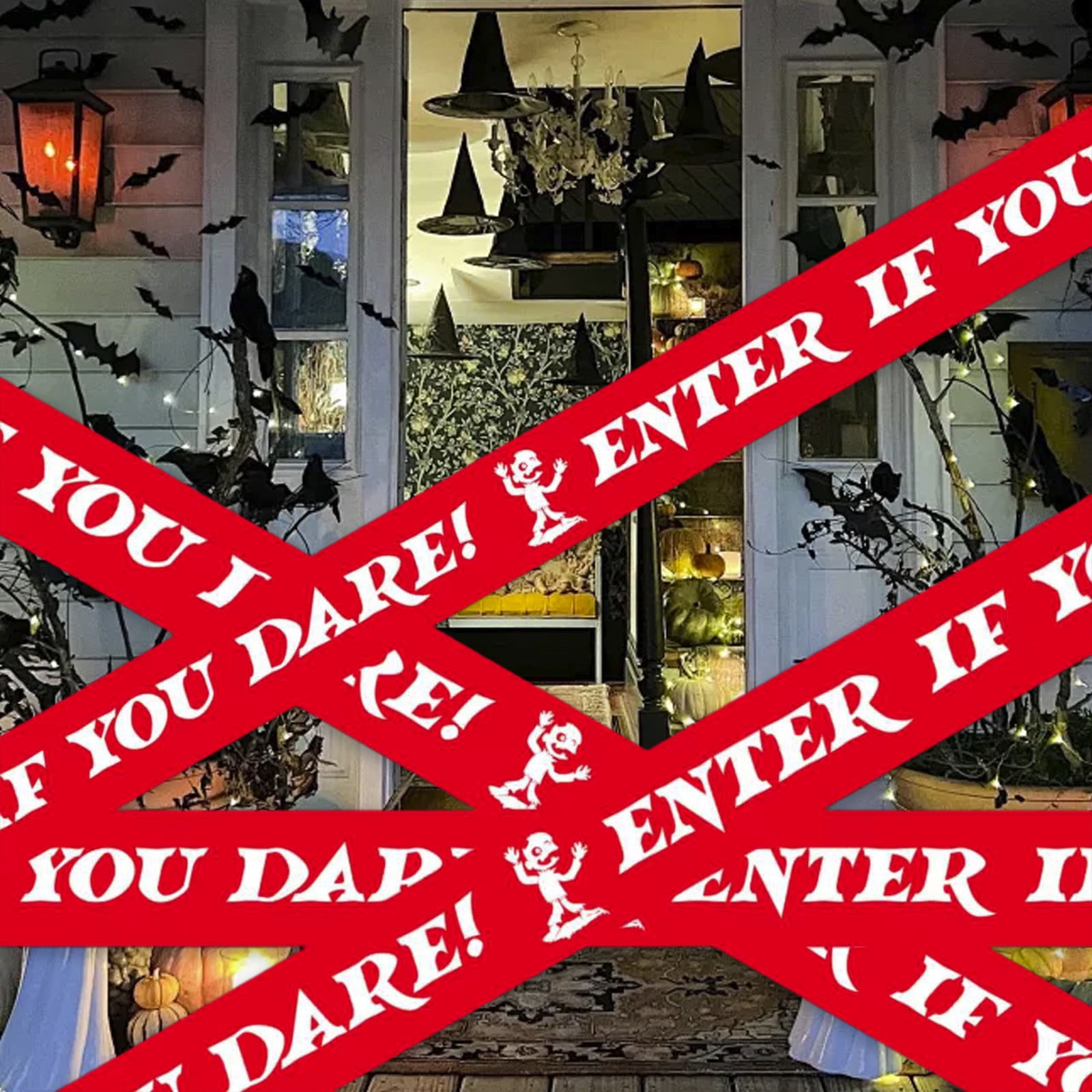 Halloween Caution Tape with Bloody Handprints 19.69ft, InsCrazy Do Not ...
