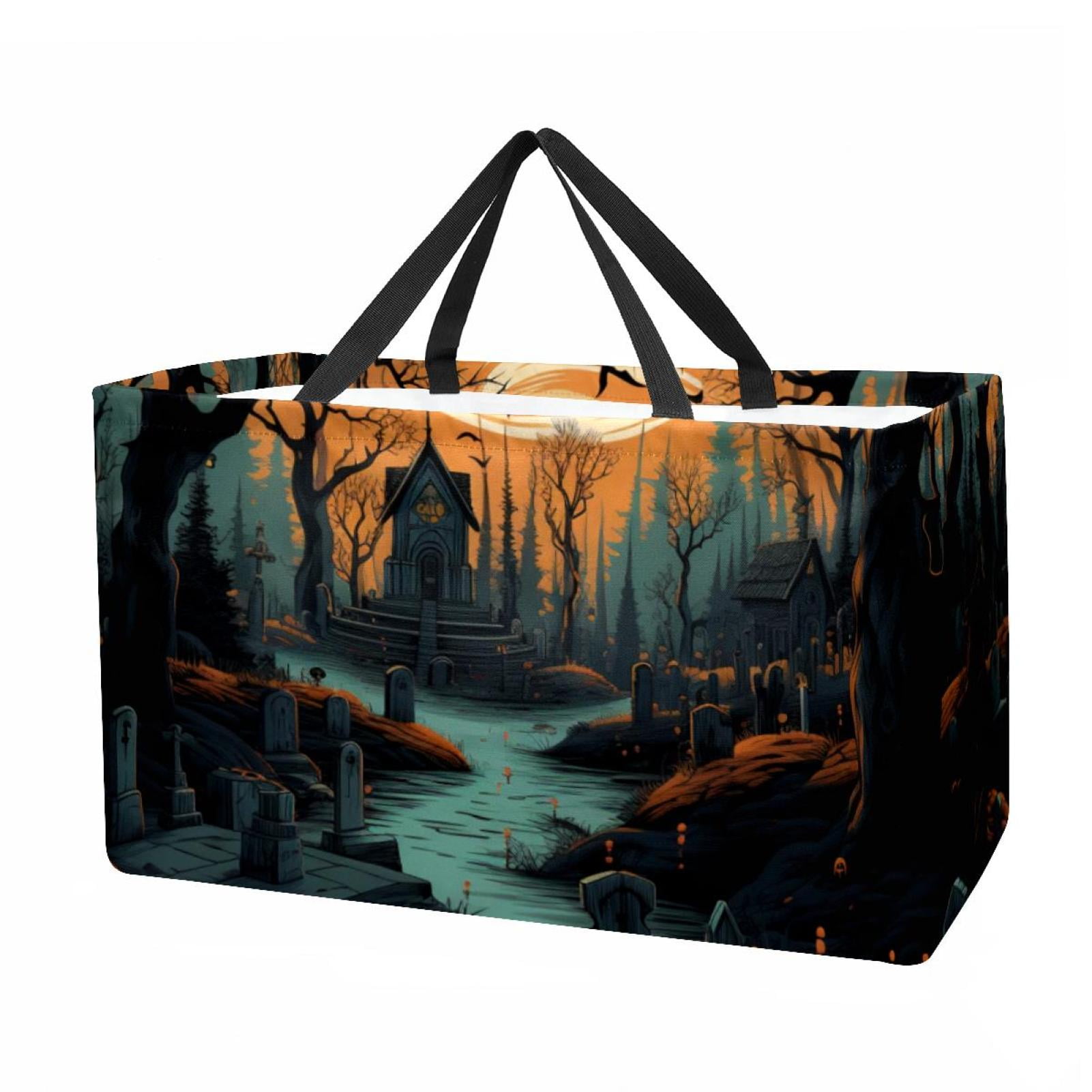 Halloween Cemetery Large Capacity Reusable Foldable Oxford Cloth Beach ...