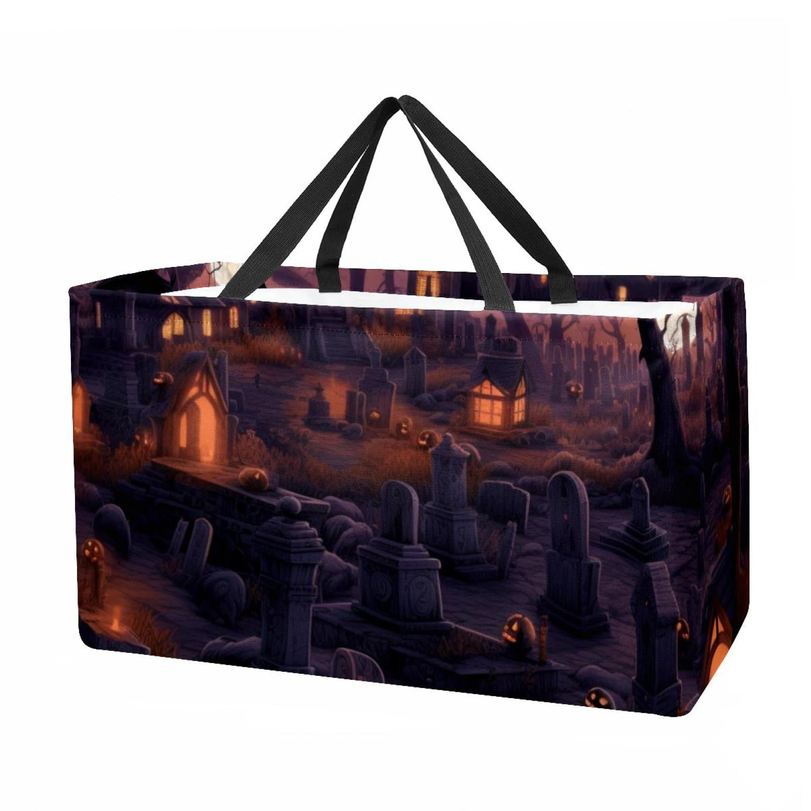 Halloween Cemetery Large Capacity Reusable Foldable Oxford Cloth Picnic ...