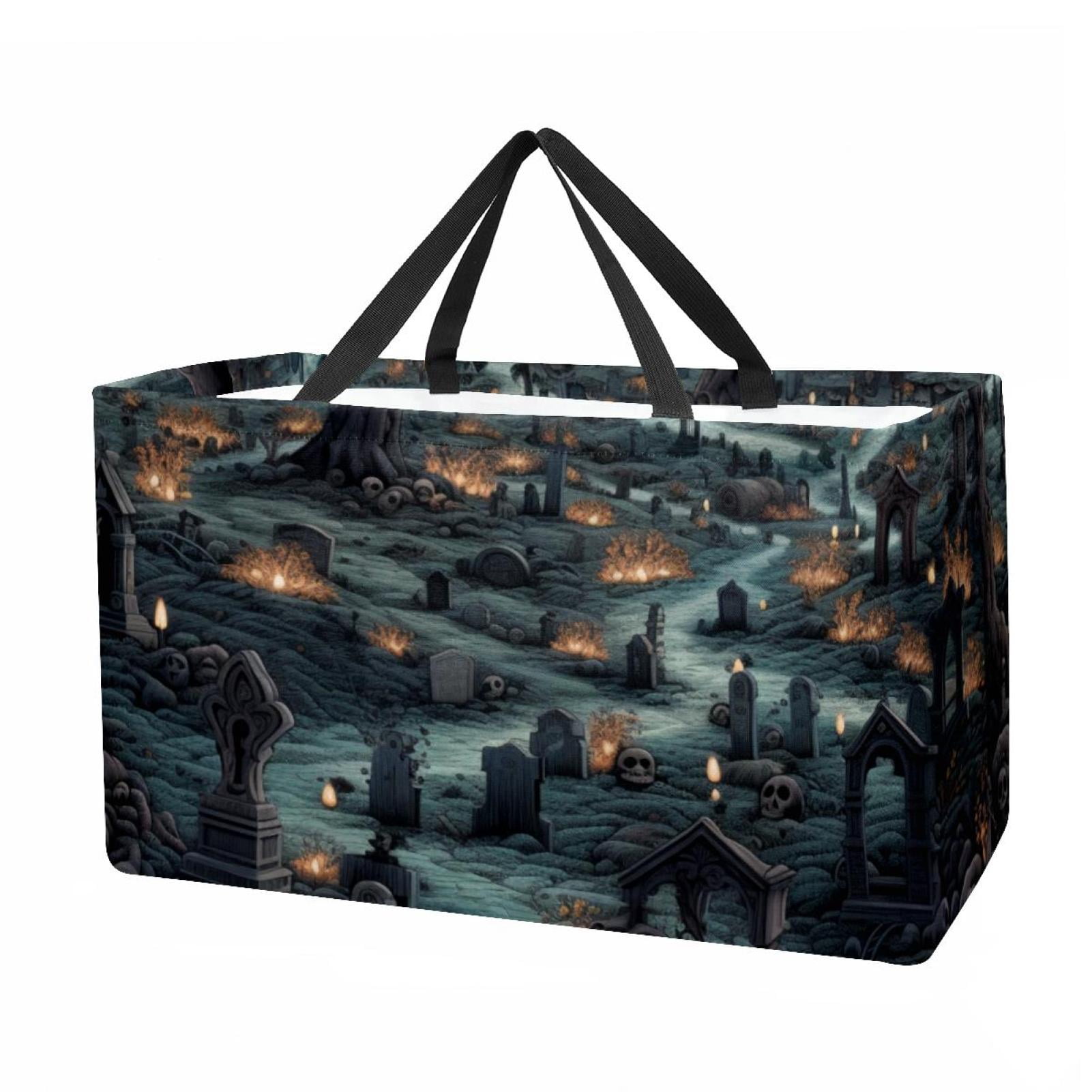 Halloween Cemetery Large Capacity Reusable Foldable Oxford Cloth Picnic ...