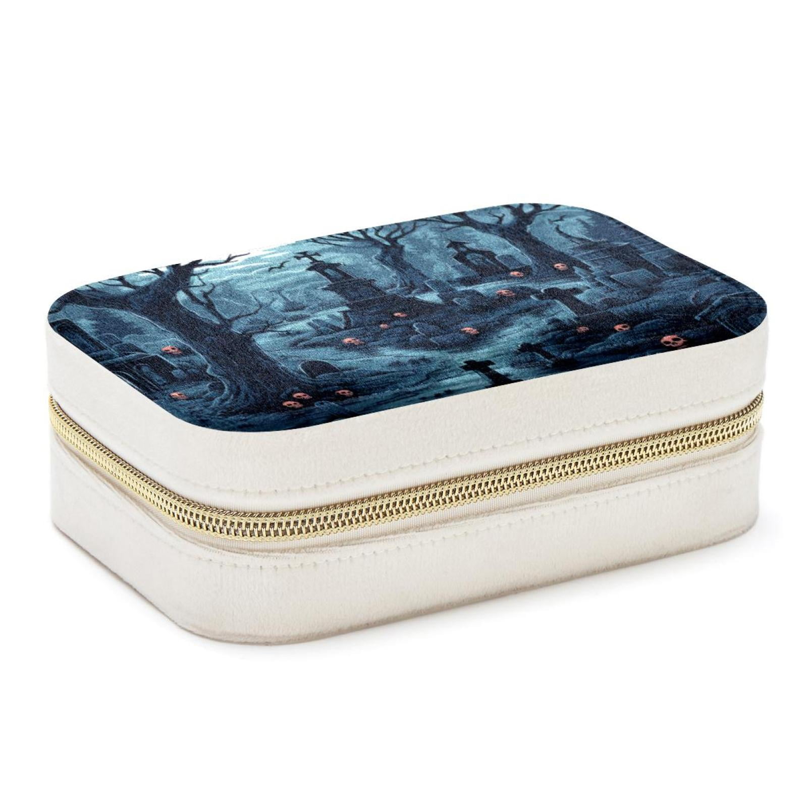 Halloween Cemetery Velvet Portable Jewelry Organizer Stand with ...