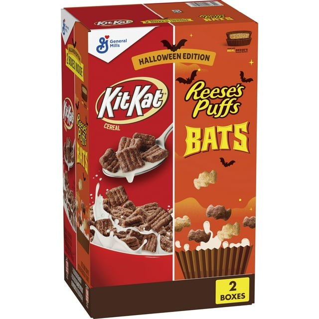 Halloween Cereals Family Pack, REESEâ S PUFFS Bats Cereal, KIT KAT ...