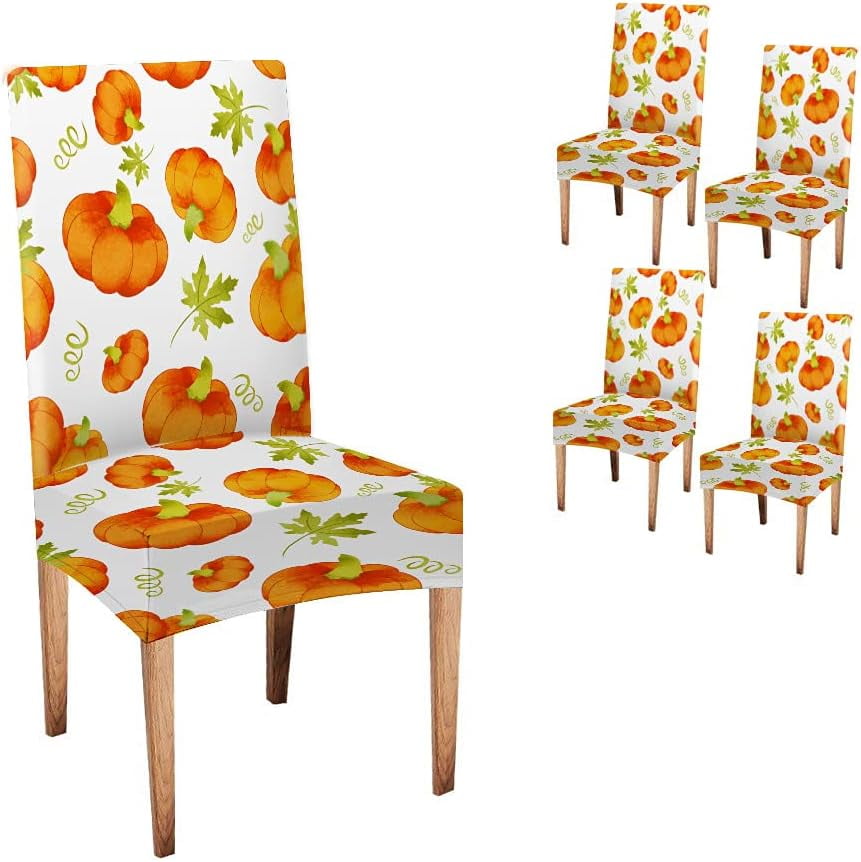 Halloween Chair Covers Autumn Chair Covers Halloween Orange Pumpkins ...