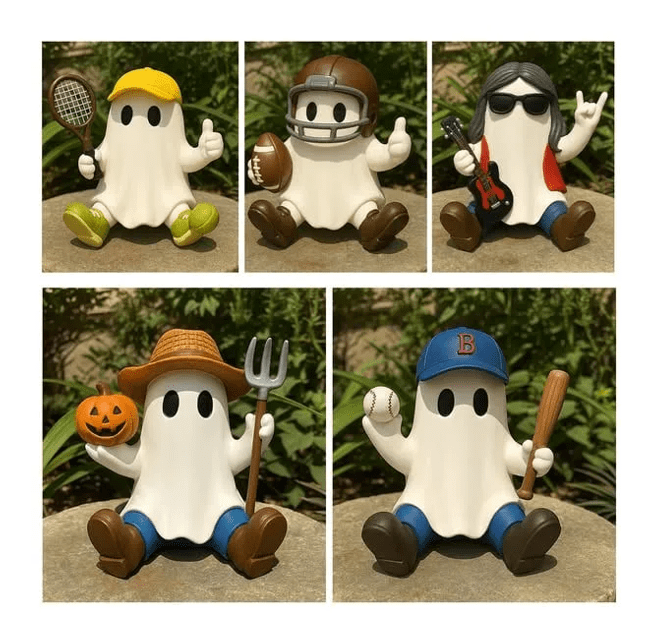 Halloween Character Ghost Figurine Series Cute Halloween Decor Adorable ...