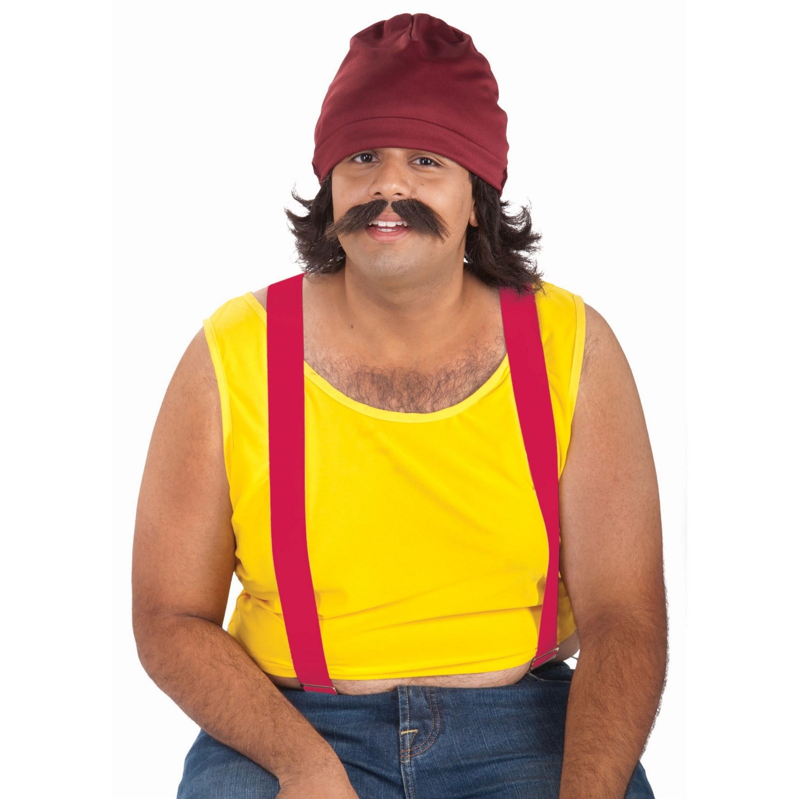 Halloween Cheech Kit - Cap, Wig & Moustache - Walmart.com