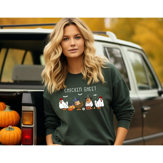 Halloween Chickens Shirt, Chicken Sheet, Ghost Chickens T-Shirt, Funny ...