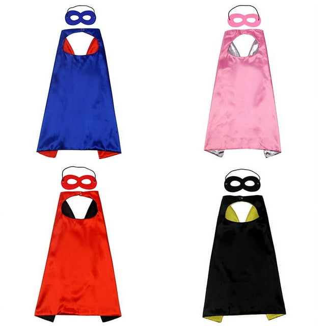 Halloween Children Superhero Double Cape Costume Fun Novelties Generous ...