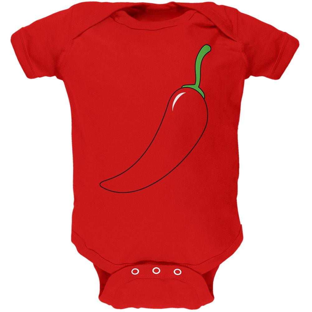 Halloween Chili Pepper Costume of Cinco de Mayo Soft Baby One Piece Red ...