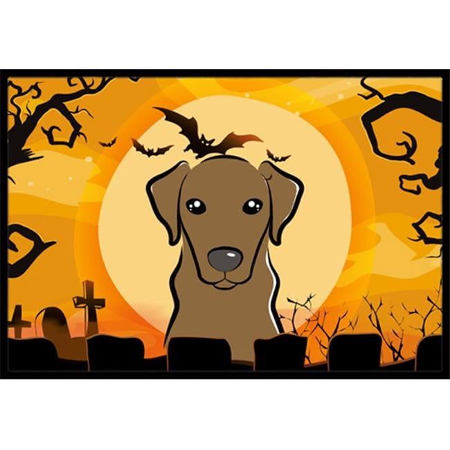 Halloween Chocolate Labrador Indoor & Outdoor Mat- 24 x 36 in ...