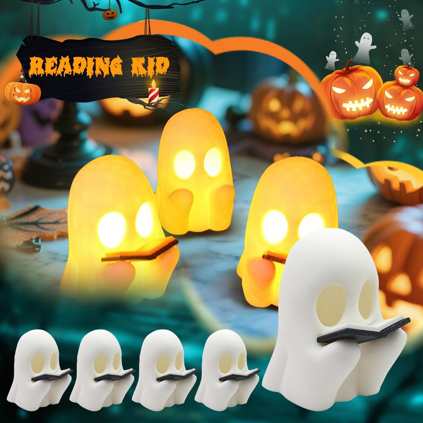 Halloween Choir Ghost Luminous Ornament, Battery Powered, Halloween ...