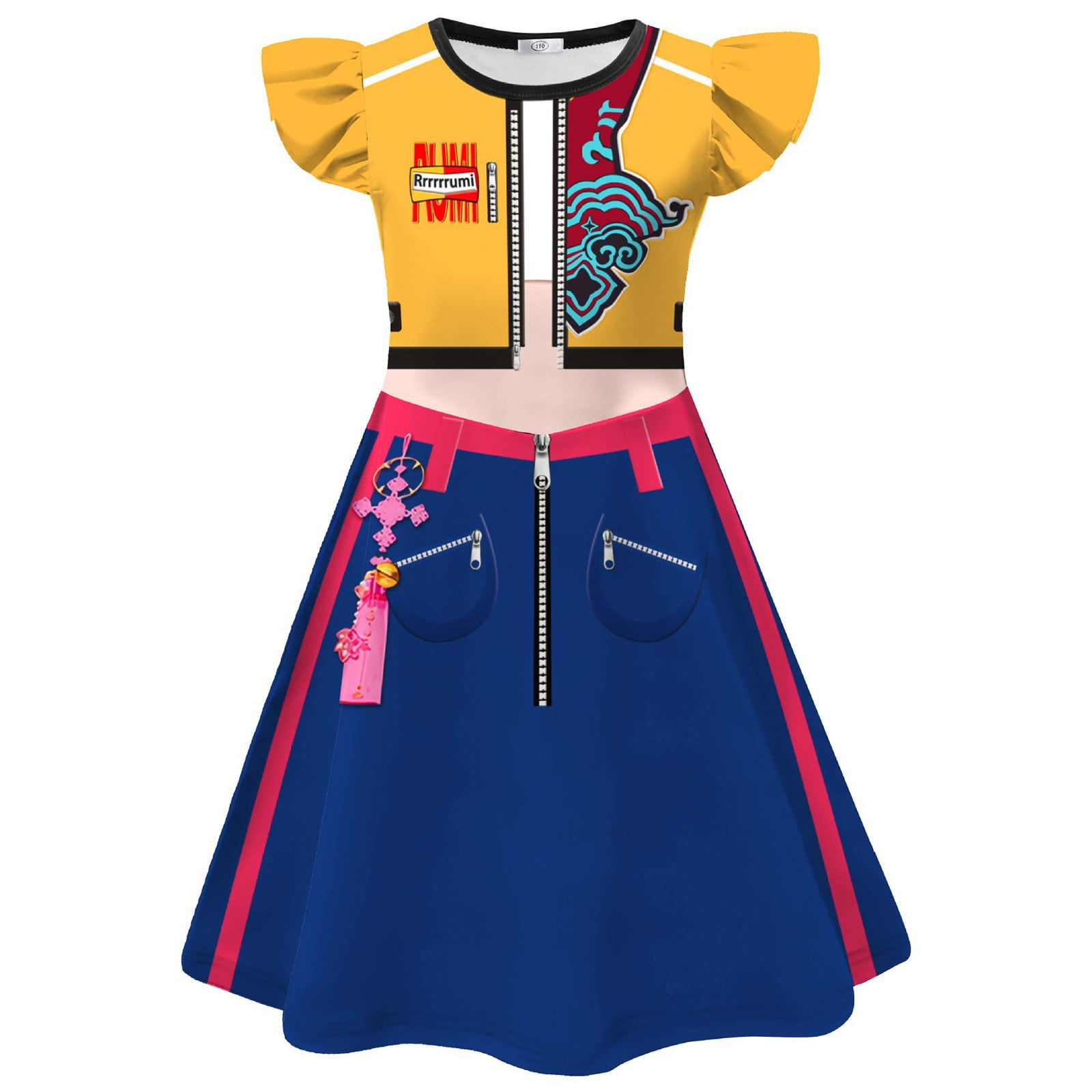 Halloween Christmas Birthday Gifts Gi~rls Ruffle Sleeves Dance Dress ...