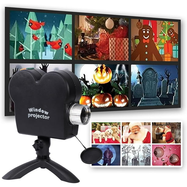 Halloween Christmas Holographic Projection Window Projector 12 Movies ...