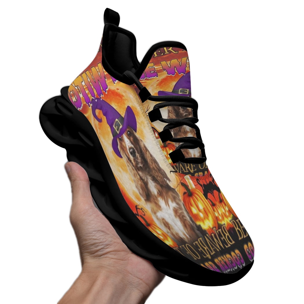 Halloween Cocker Spaniels Shoes Sneakers Black Size 8.5 - Walmart.com