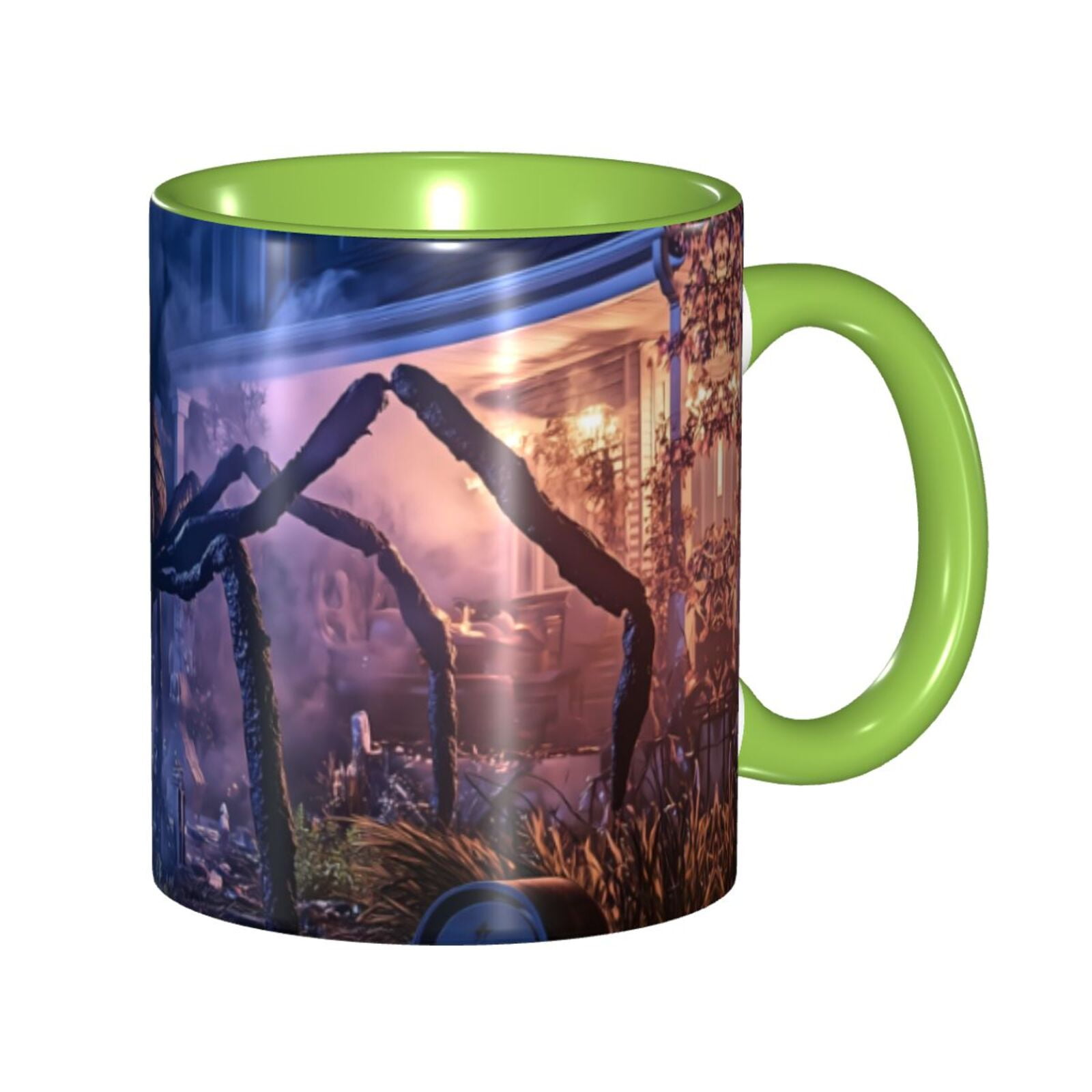 Halloween Coffee Mug, Halloween Skeleton Spider Tombstone Ceramic Tea ...