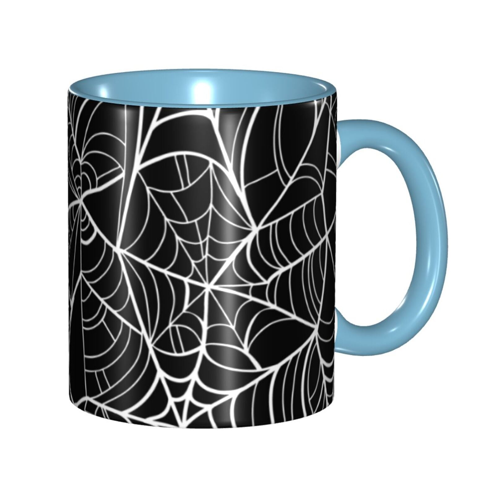 Halloween Coffee Mug, halloween Spider web print Ceramic Tea Cups ...