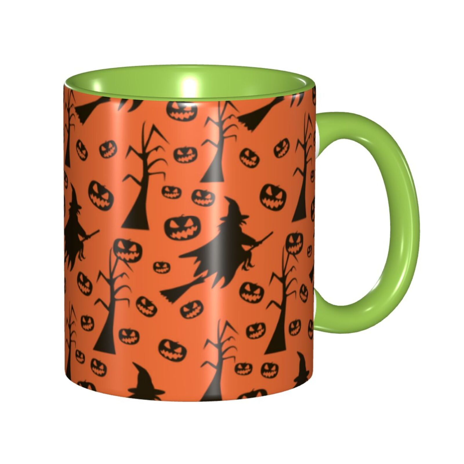 Halloween Coffee Mug, halloween witch print Ceramic Tea Cups Halloween Party Cups for Hot/Cold ...