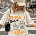 Halloween Coffee Shirt Freshly Boo d Coffee TShirt Spooky Season Cute ...