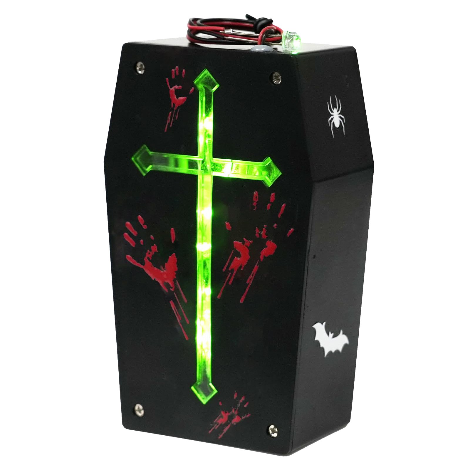 Halloween Coffin Board Colorful Voice Controlled Decoration Prop Light ...