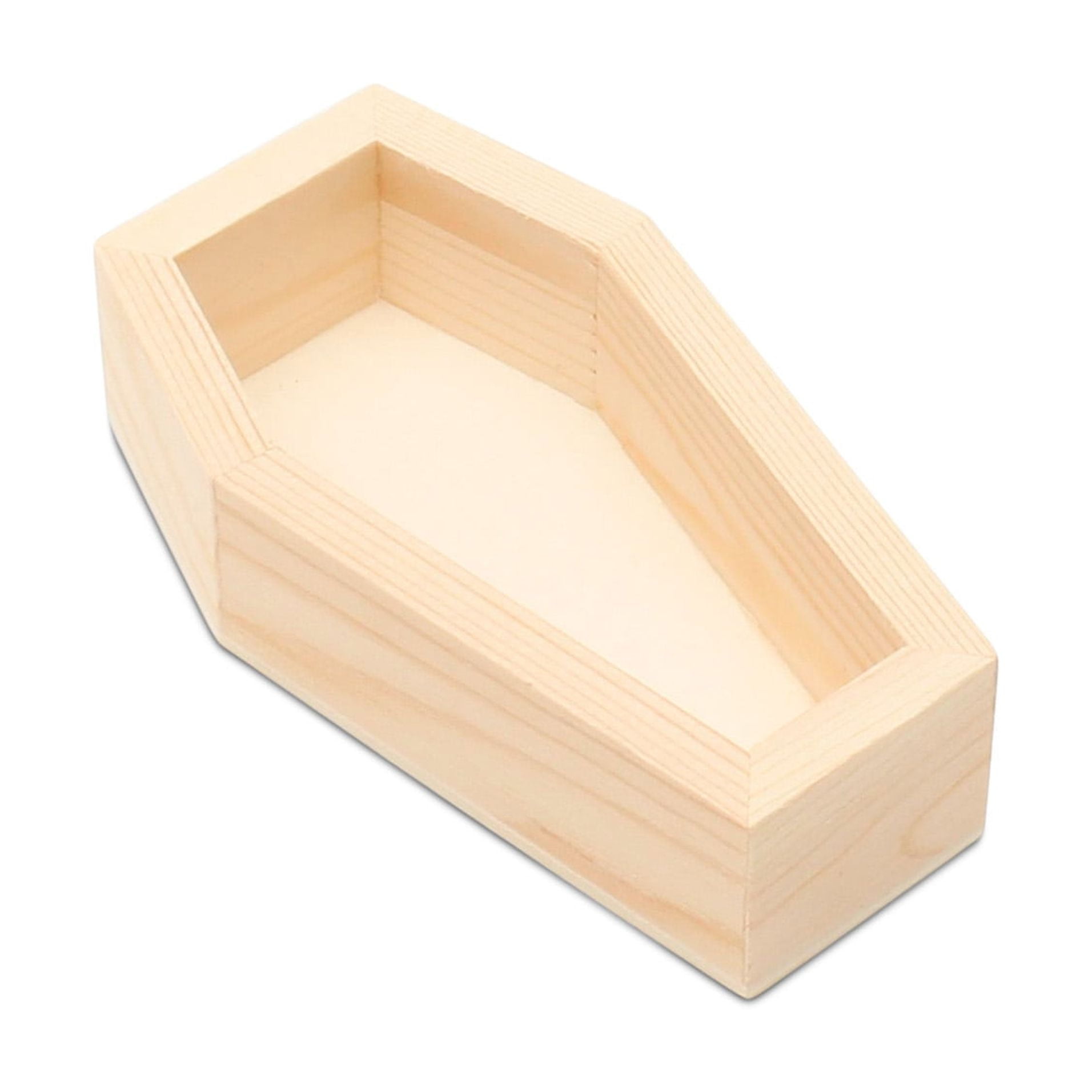 Halloween Coffin Decor 4 inch, Pack of 6 Mini Wood Coffin Box for ...