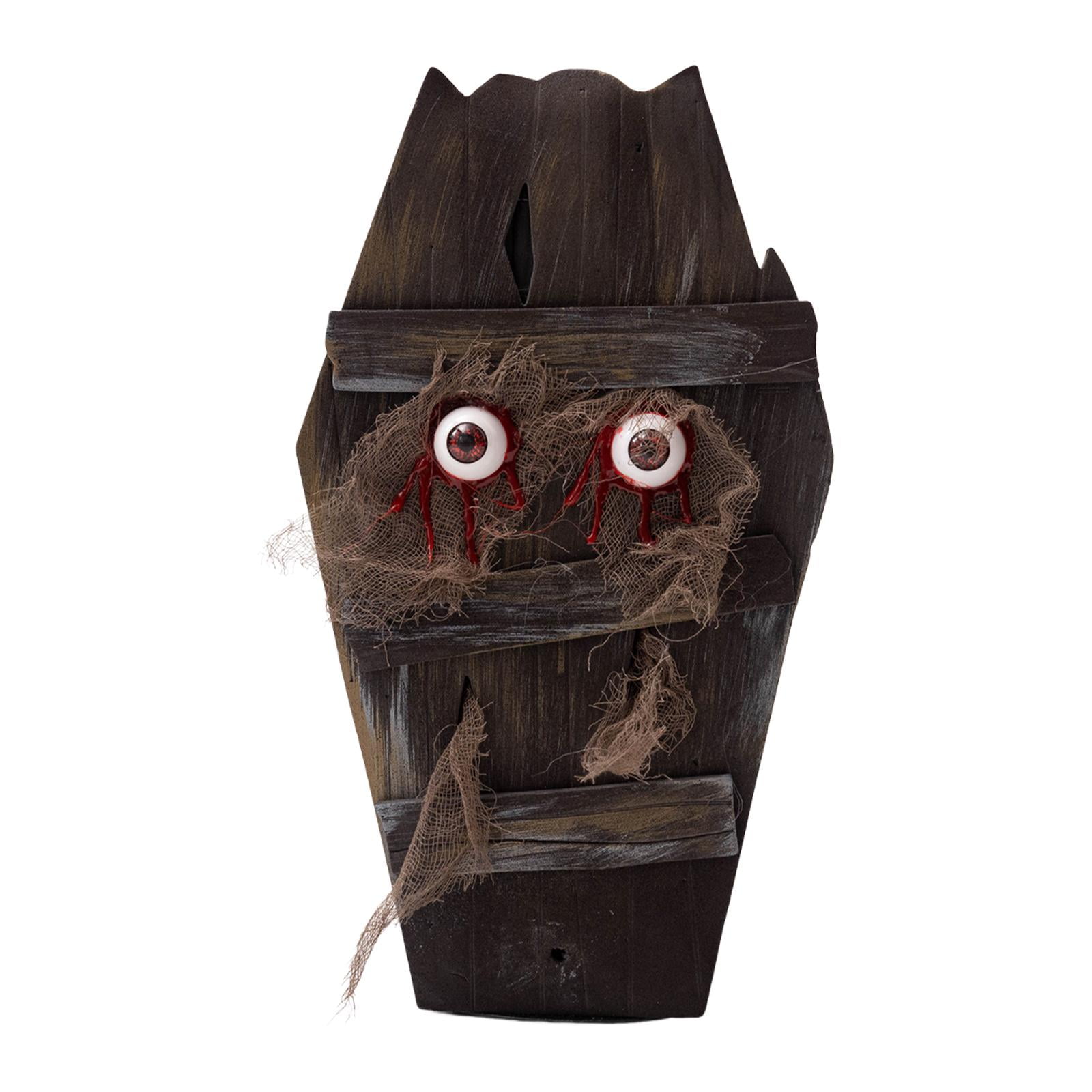 Halloween Coffin Prop Sound Activated with Glowing Eyes for Haunted ...