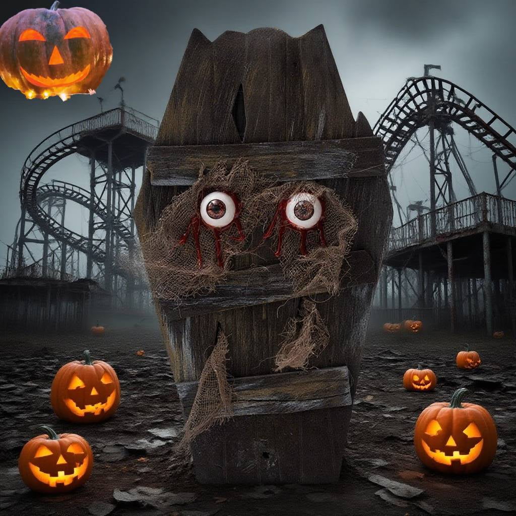 Halloween Coffin with Lights and Scary Sound, Animated Walking Prop ...