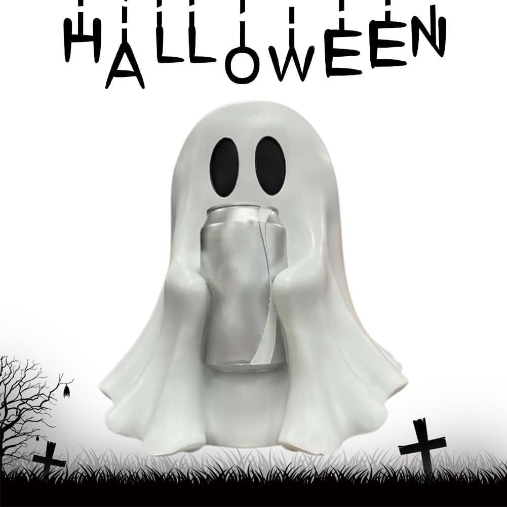 Halloween Coke Ghost, Cute Ghost Drink Can Holder, Ghosts Holding Coke Halloween Decor ...