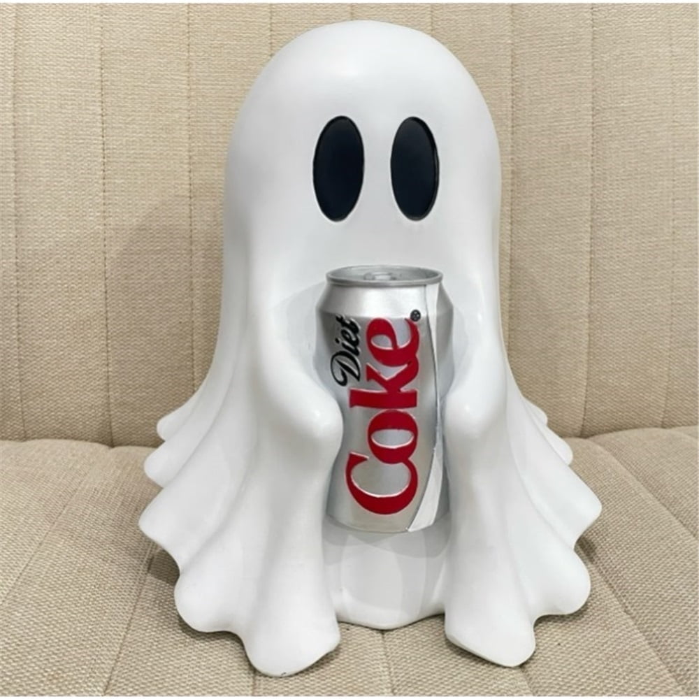 Halloween Coke Ghost Figurine Holding Diet Coke Can Spooky Home Party Halloween Decoration ...