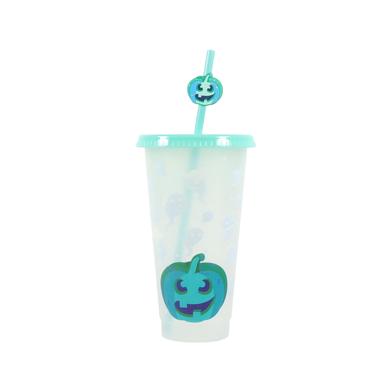 Halloween Color Changing Cups with Lids and Straws - Plastic Tumblers ...