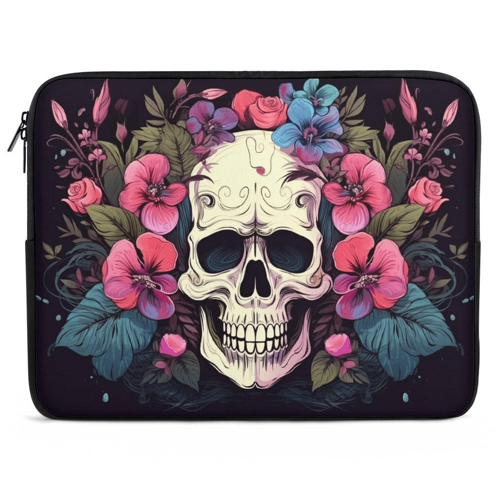 Halloween Colored Skull Laptop Case Bag Sleeve Portable Crossbody ...