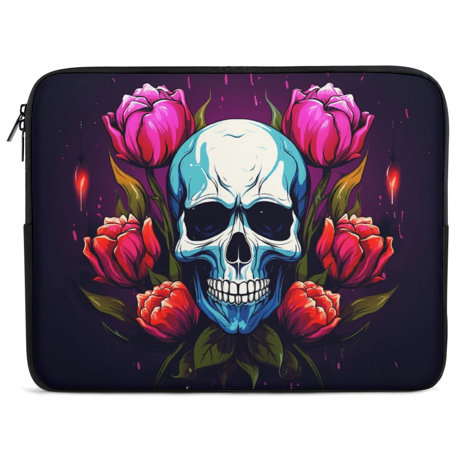 Halloween Colored Skull Laptop Case Bag Sleeve Portable Crossbody ...