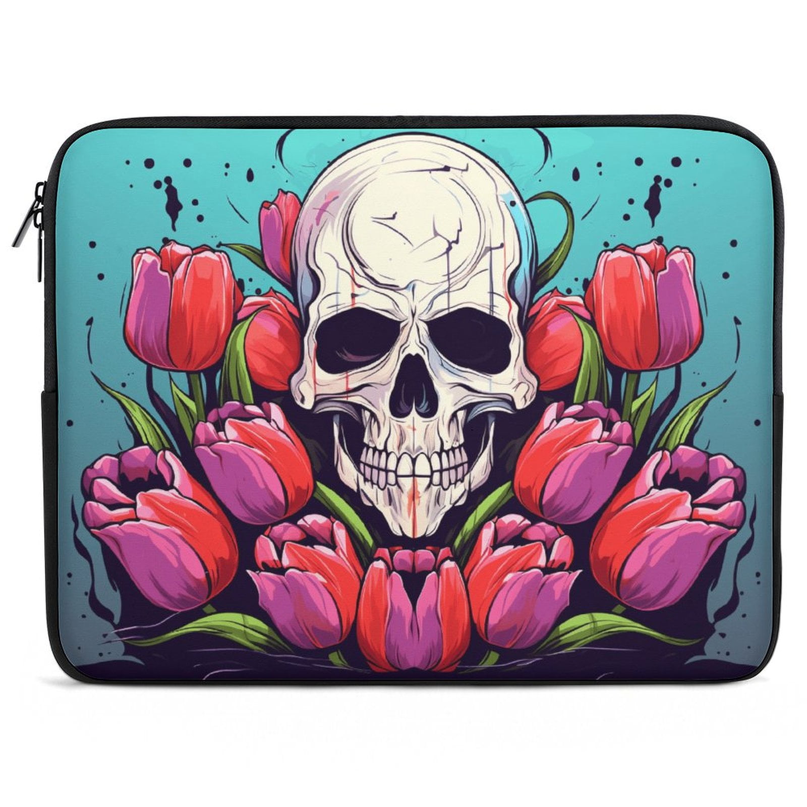 Halloween Colored Skull Laptop Case Bag Sleeve Portable Crossbody ...