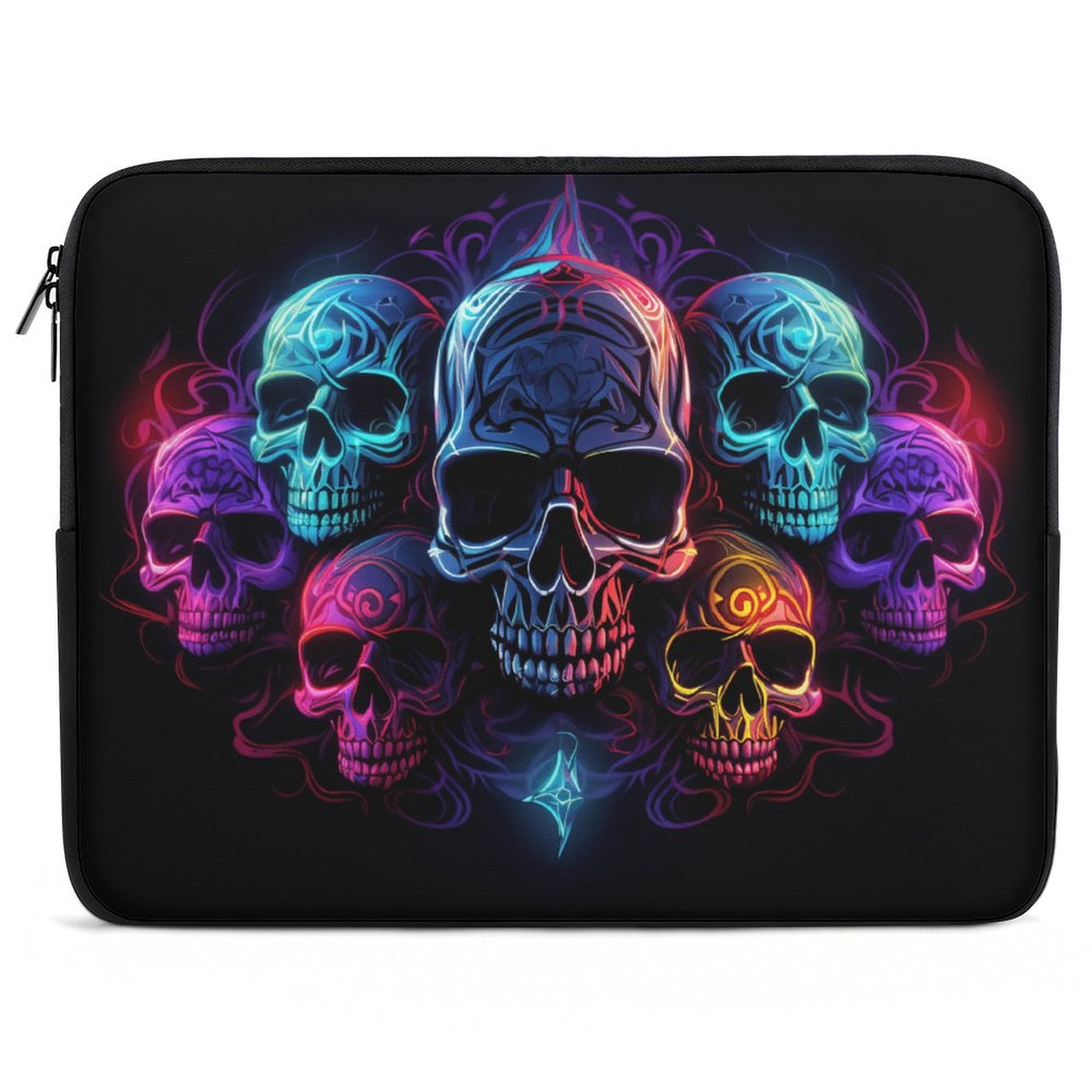 Halloween Colored Skull Laptop Case Bag Sleeve Portable Crossbody ...